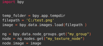 python - I want to assign an image file to an image node inside an existing node group - Blender ...