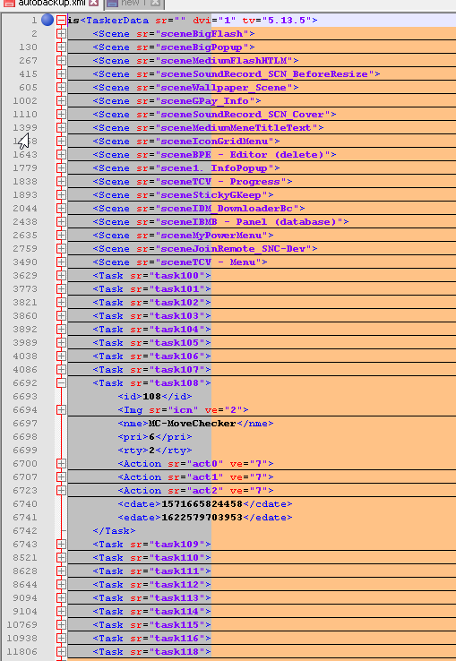 Tasker Backup file size (size of profiles, projects, tasks) : r/tasker