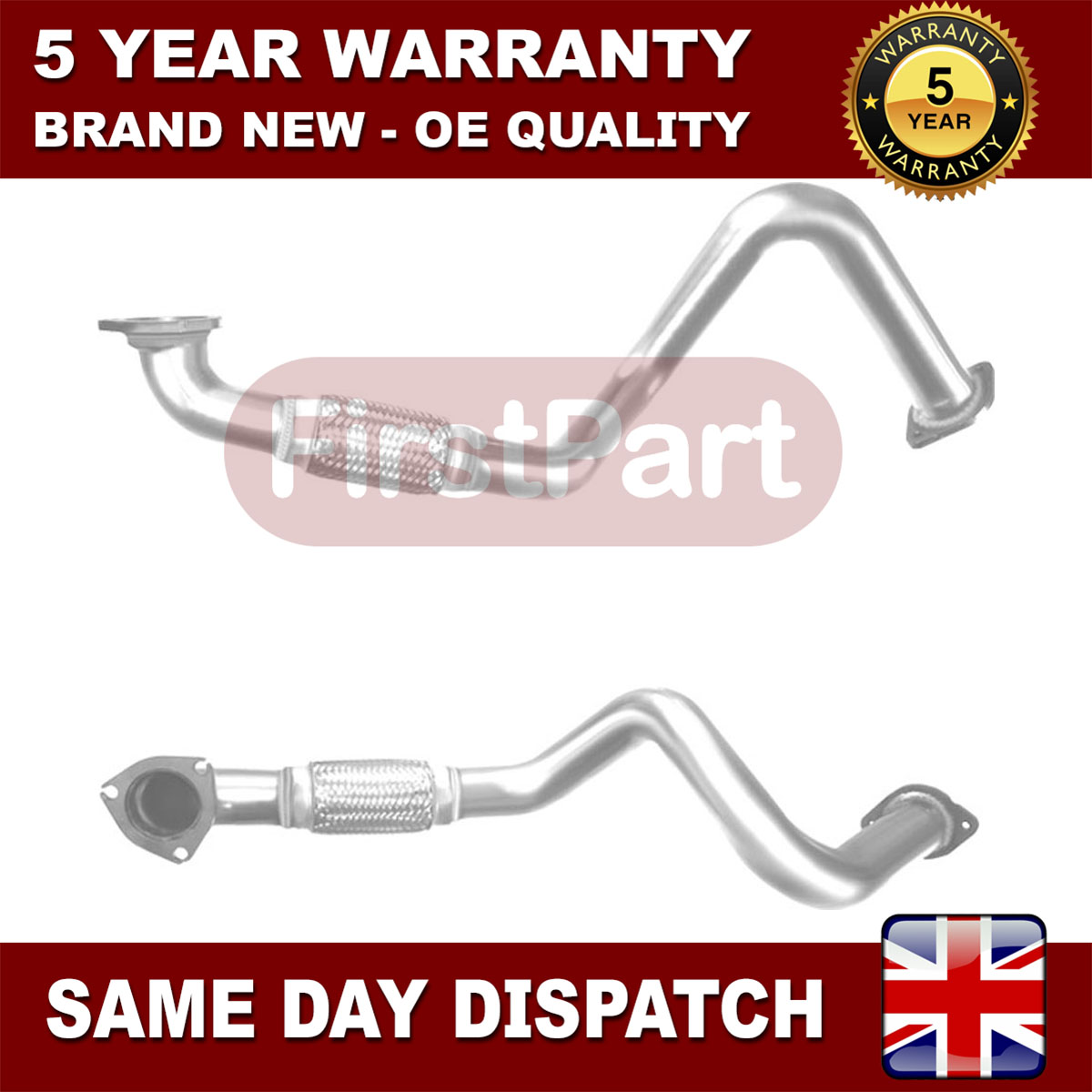Fits Vauxhall Mokka 1.7 CDTi TD FirstPart Front Exhaust Pipe Euro 5 ...