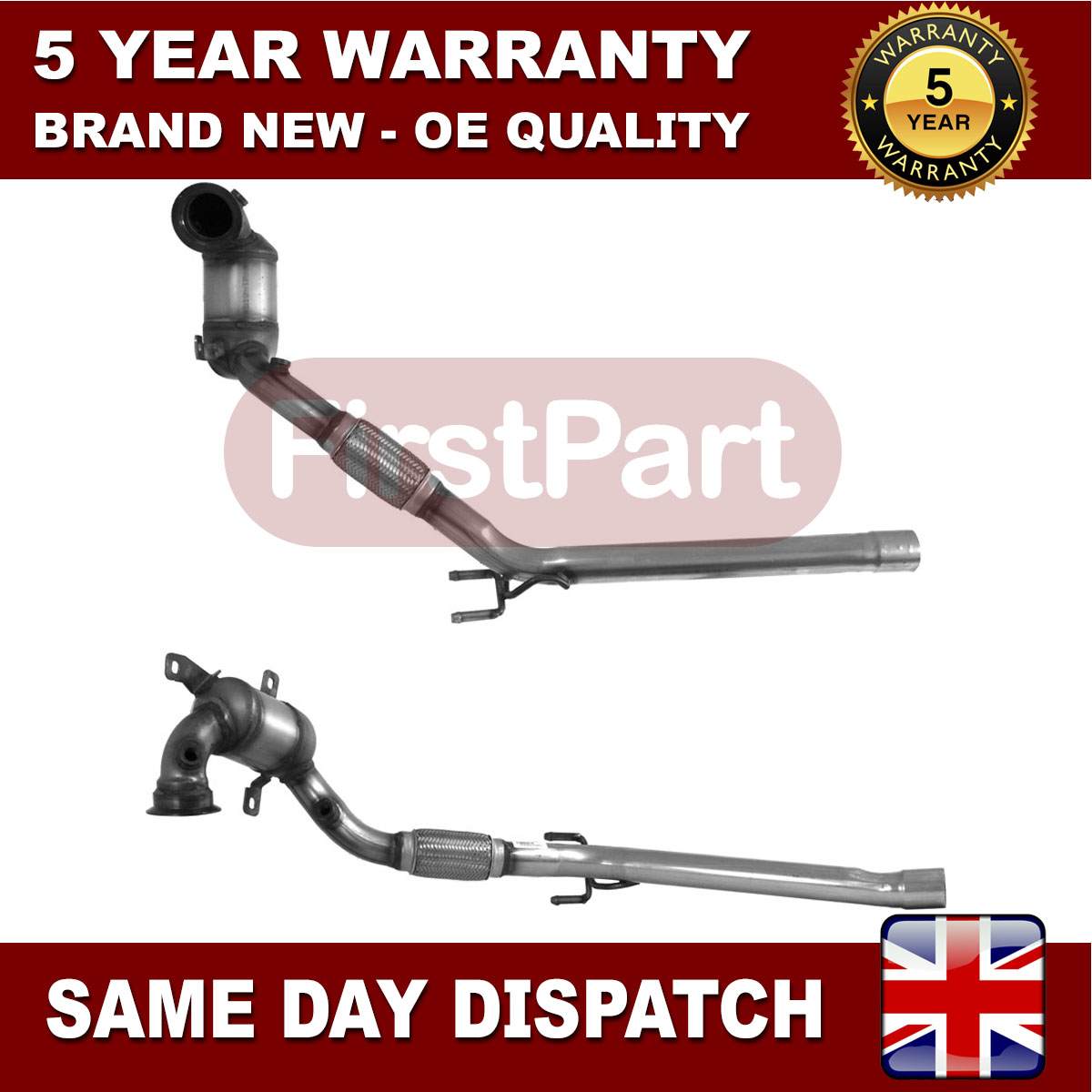 Fits VW Golf Audi A3 Seat Leon 1.4 FirstPart Catalytic Converter Euro 6 ...