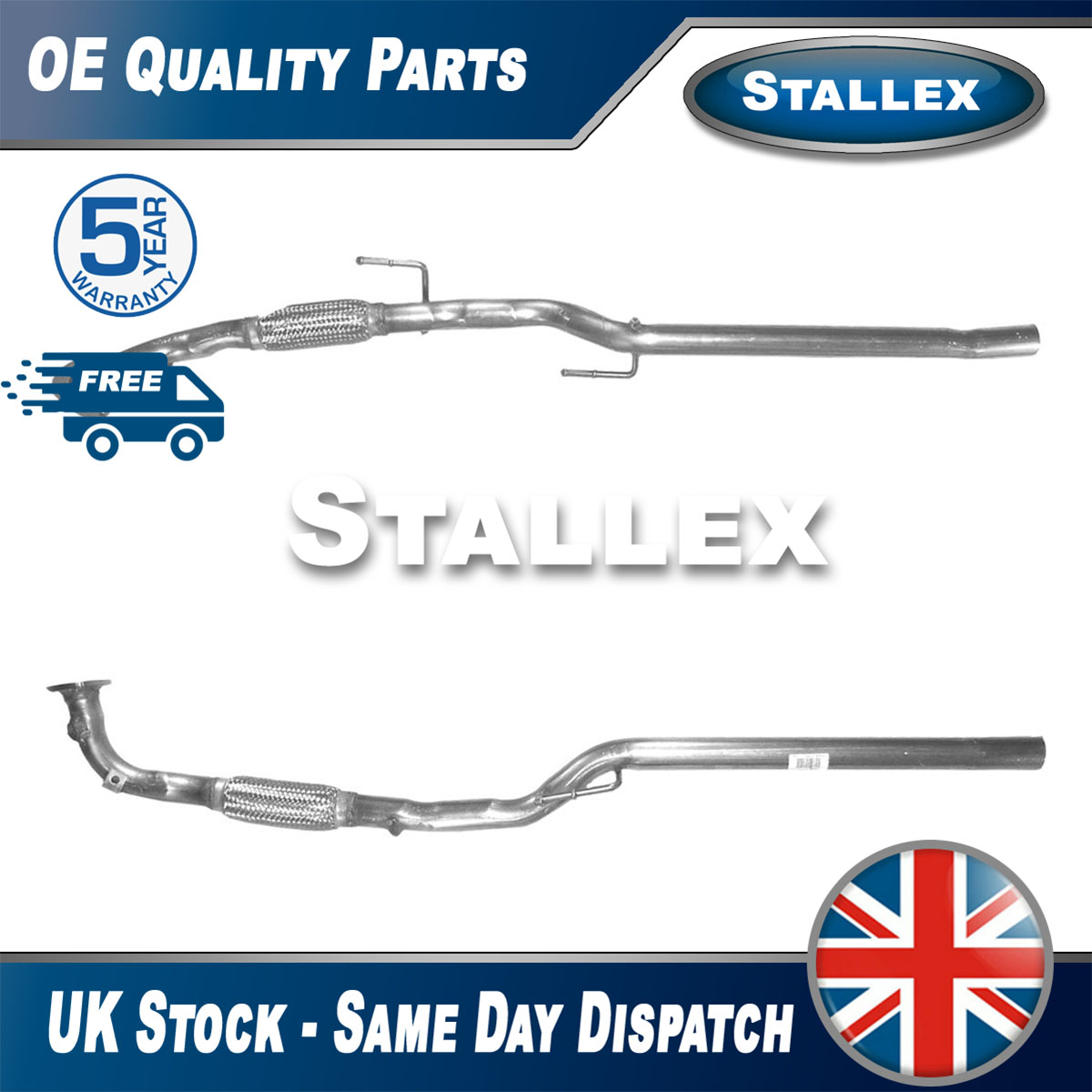 Fits VW Polo Skoda Fabia Seat Ibiza 1.2 Exhaust Pipe Euro 4 Front ...