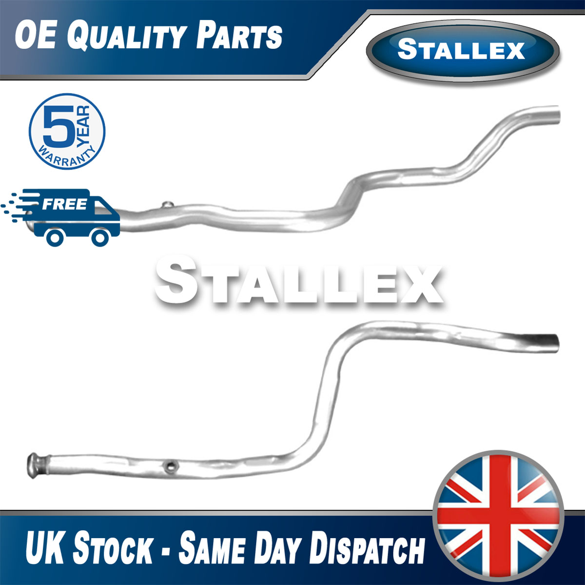Fits Berlingo DS5 Partner 5008 1.6 HDi Exhaust Pipe Euro 6 Rear Stallex ...