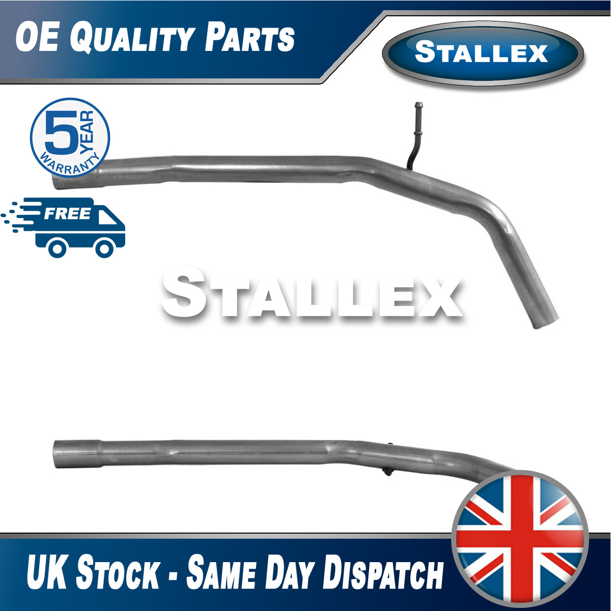 Fits Dacia Duster 2013-2018 1.5 dCi Exhaust Pipe Euro 6 Rear Stallex ...
