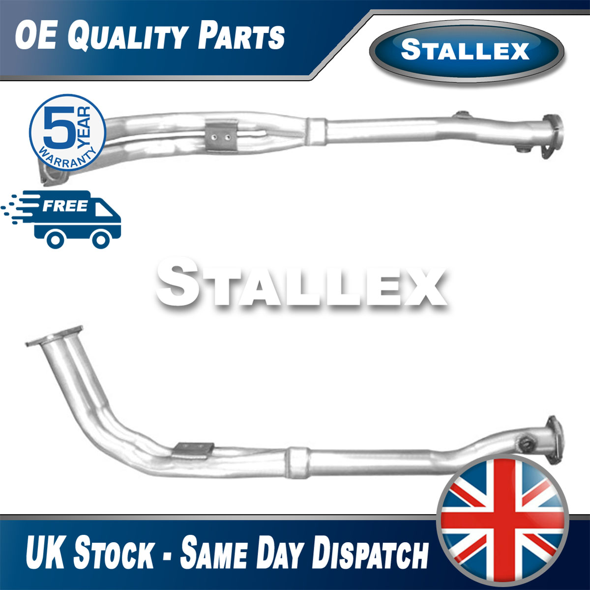 Fits Volvo 940 740 2.0 2.3 Exhaust Pipe Euro 2 Front Stallex 1357989 ...