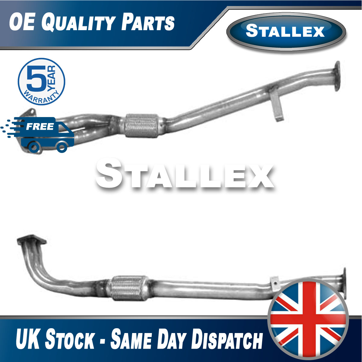 Fits Mitsubishi Galant 1989-1992 2.0 Exhaust Pipe Euro 2 Front Stallex ...