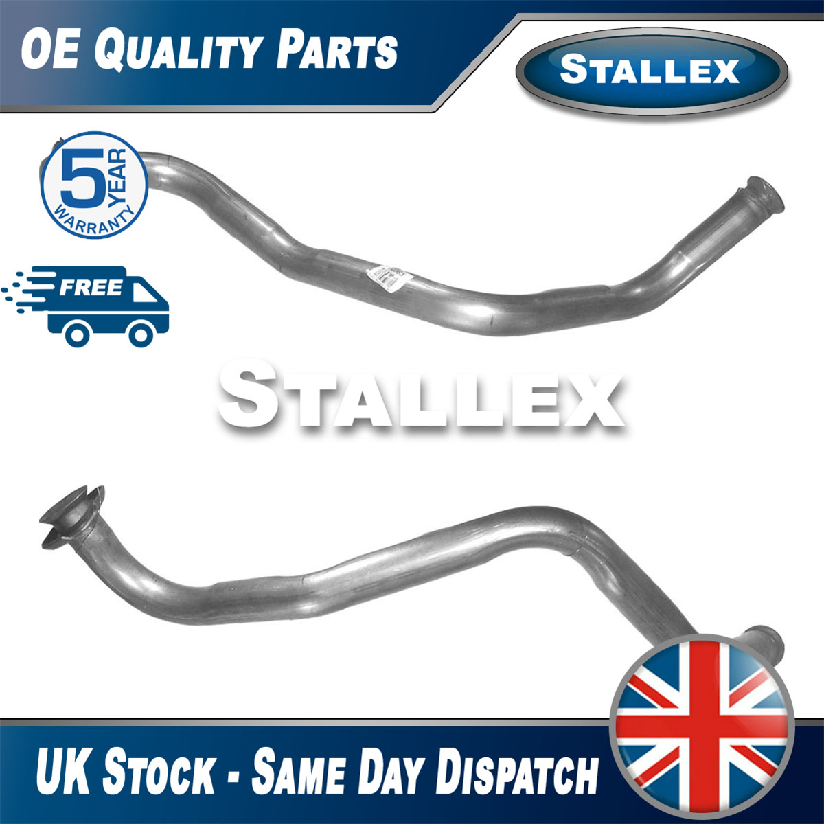 Fits Renault Trafic 1997-2000 1.9 D Exhaust Pipe Euro 2 Front Stallex ...