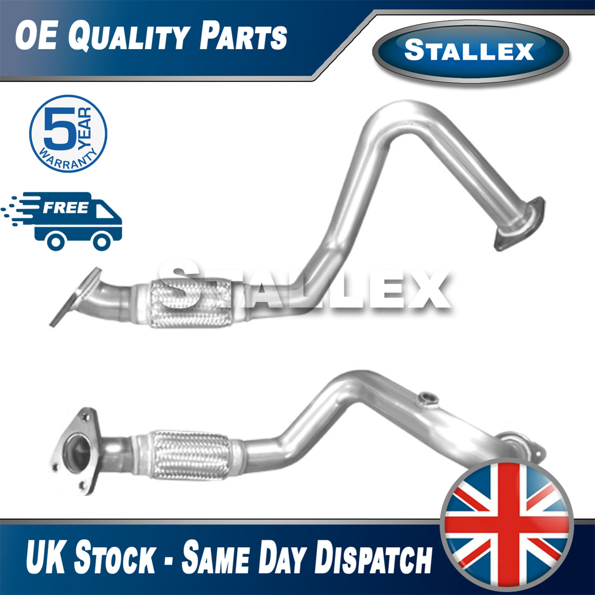 Fits Vauxhall Mokka 2012- 1.4 Exhaust Pipe Euro 6 Front Stallex ...