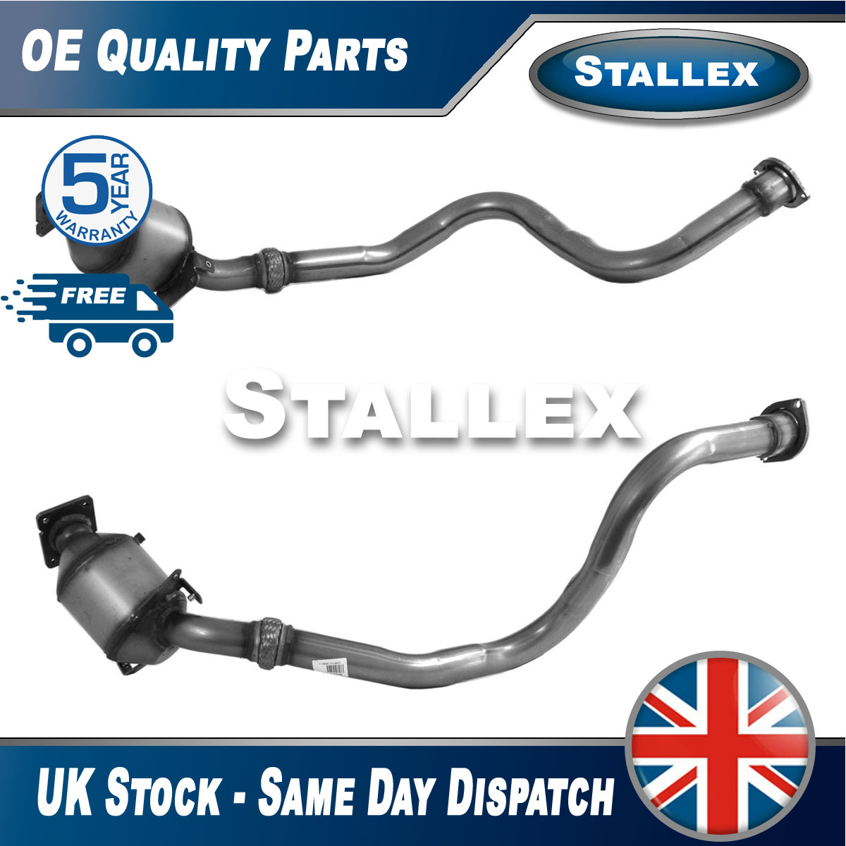 Fits Land Rover Defender 2.4 TD4 Catalytic Converter Euro 4 Stallex ...