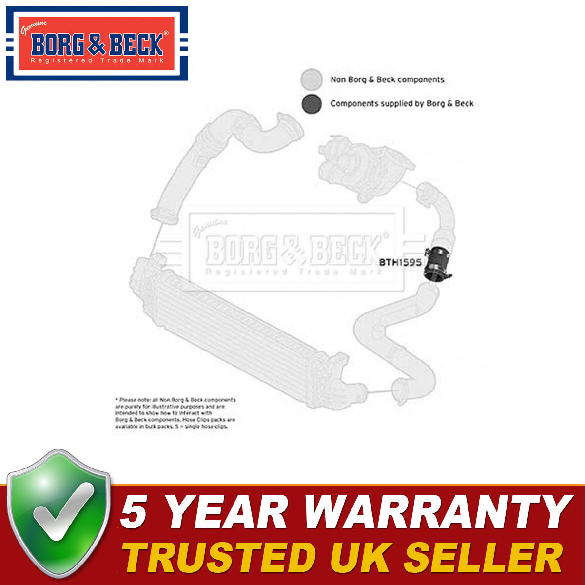 Borg & Beck Turbo Hose Fits Ford C-Max Focus 2.0 dCi #2 6M516C646CA | eBay