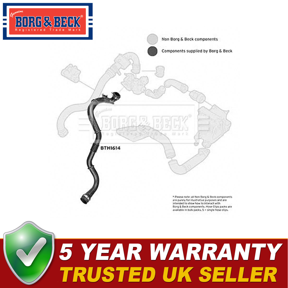 Borg & Beck Turbo Hose Fits Renault Grand Scenic Megane 1.5 dCi #1 ...