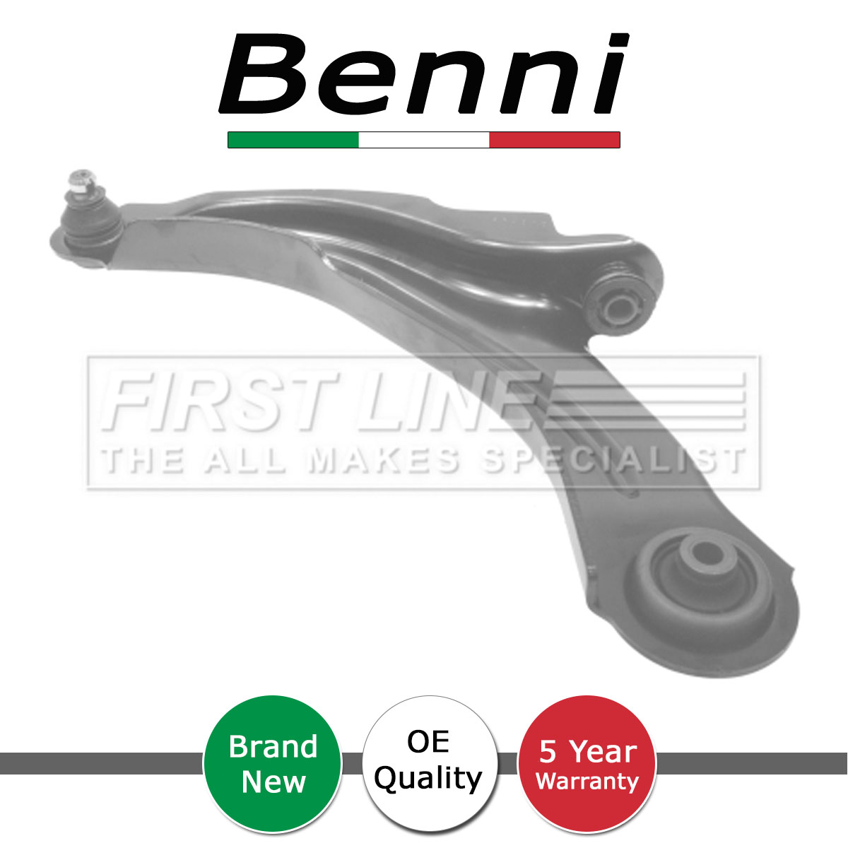 Track Control Arm Front Left Benni Fits Renault Clio 2012- Zoe 2012 ...