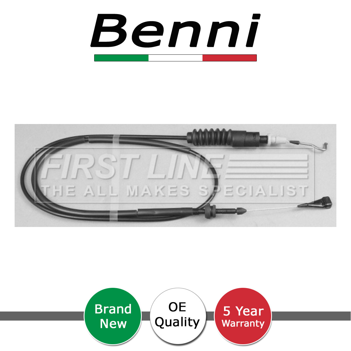 Cavo frizione acceleratore Benni adatto a VW Transporter 1990-1995 1.9 D 701721555L