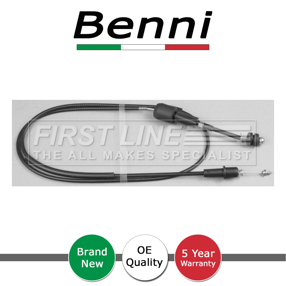 Cavo frizione acceleratore Benni adatto a Vauxhall Astra 1991-1994 1.7 D 90448927