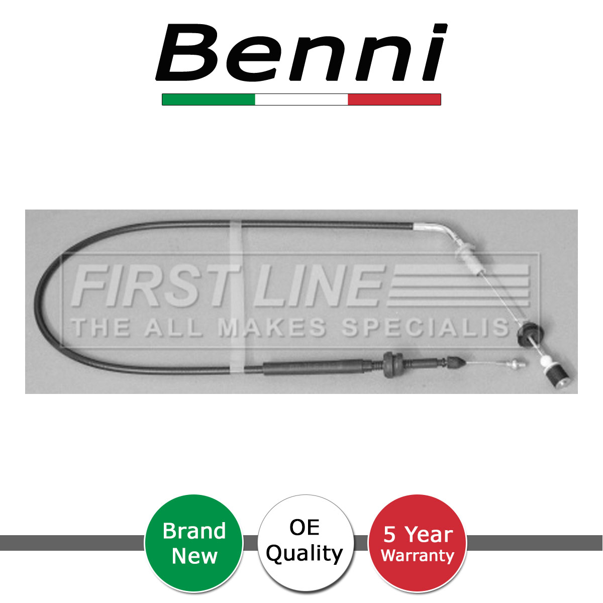 Cavo frizione acceleratore Benni adatto a VW Polo 1994-2000 1.0 1.4 1.6 6N2721555E