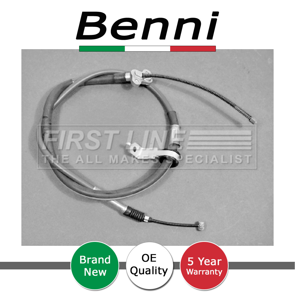 Hand Brake Cable Rear Right Benni Fits Toyota Hiace 2.4 D TD 2.5 2.7 ...
