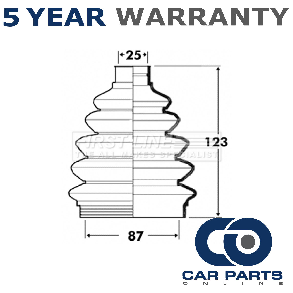 CV Joint Boot Set Front Outer CPO Fits VW Fox 2005-2011 1.2 1.4 ...