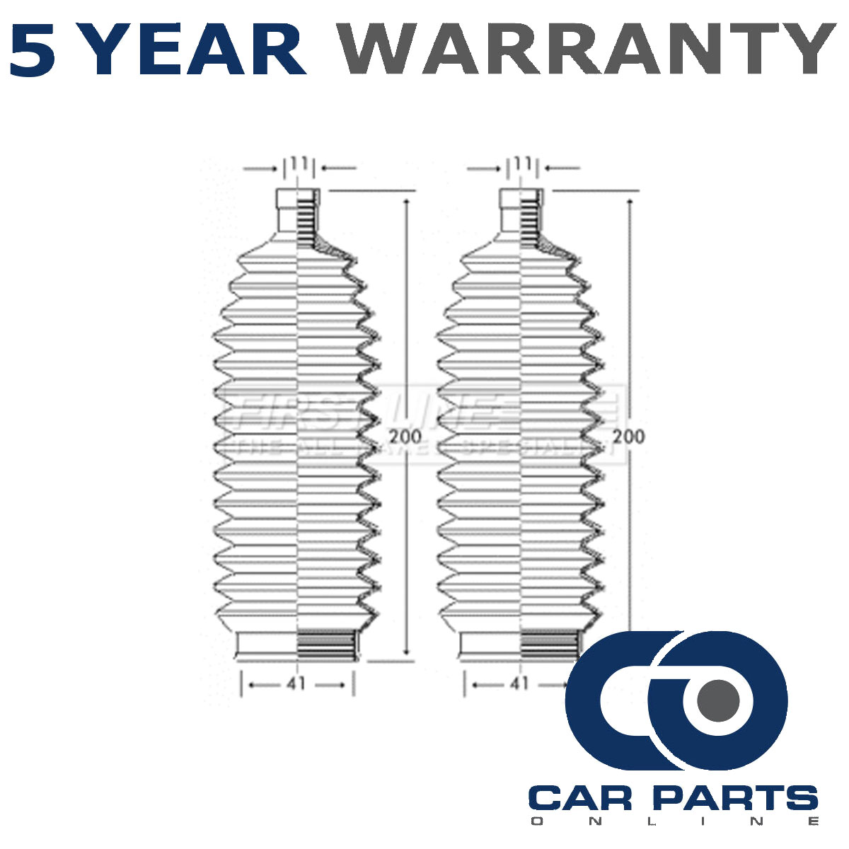 Steering Rack Boot Set Front CPO Fits Volvo V40 S40 Mitsubishi Carisma ...