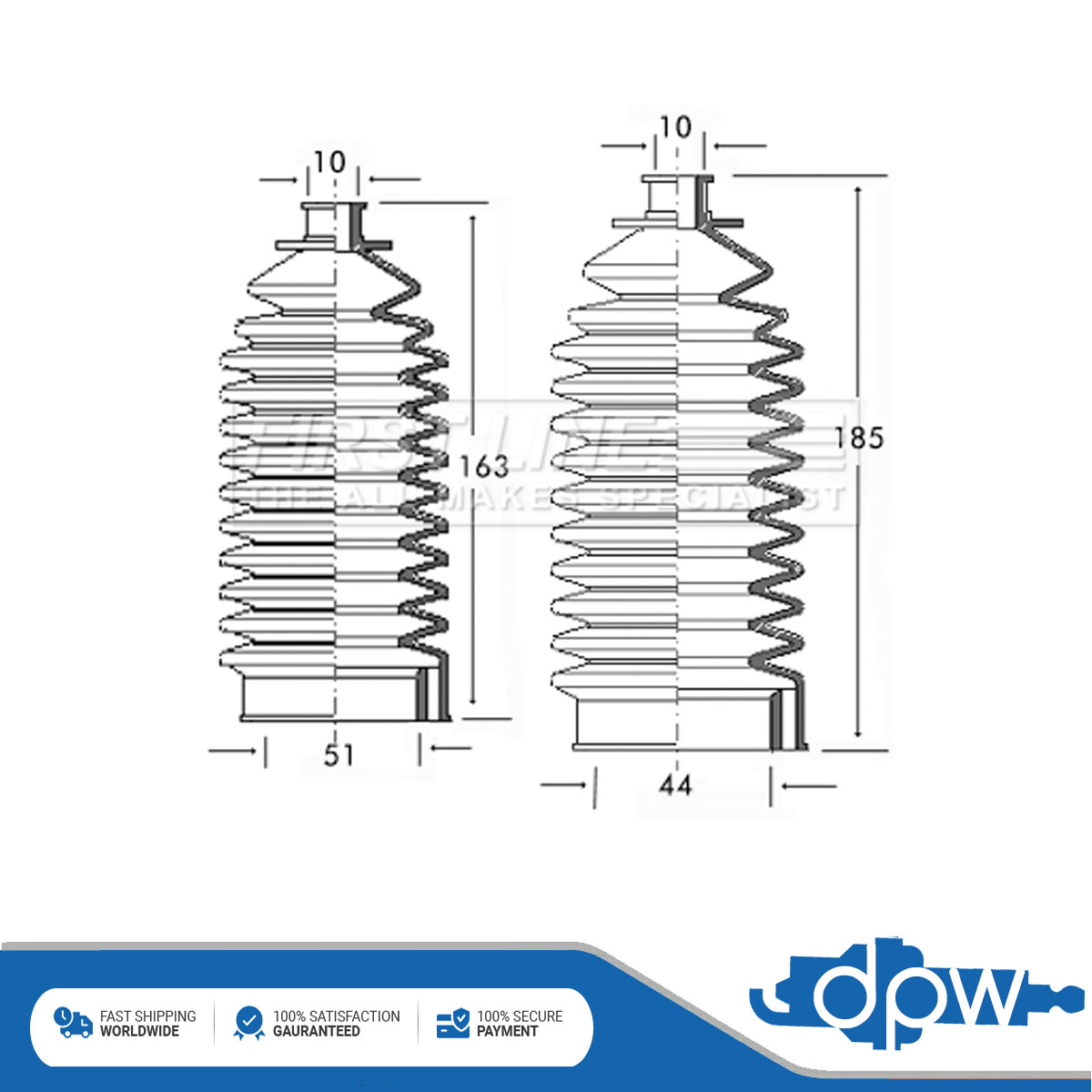 Fits Volvo 940 240 740 960 760 S90 260 V90 Steering Rack Boot Set Front ...