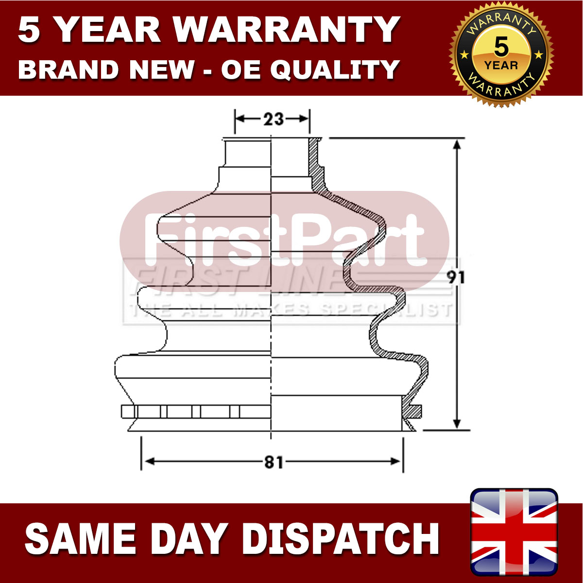 Fits Vauxhall Astra Insignia Opel FirstPart Front Inner CV Joint Boot ...