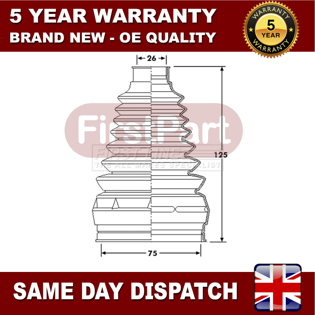 Fits A-Class B-Class 1.5 1.7 2.0 FirstPart Front Inner CV Joint Boot ...
