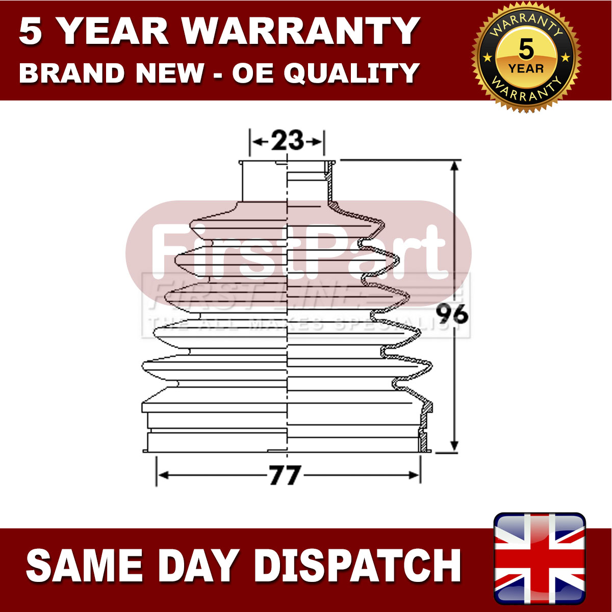 Fits Renault Clio Modus FirstPart Front Left Inner Outer CV Joint Boot ...