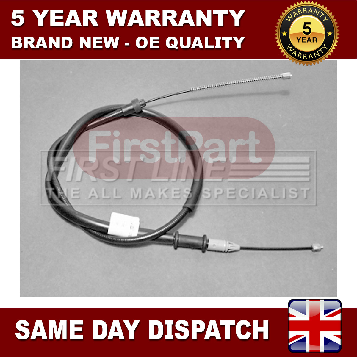 Fits Renault Kangoo 1997- FirstPart Rear Left Hand Brake Cable #1 ...