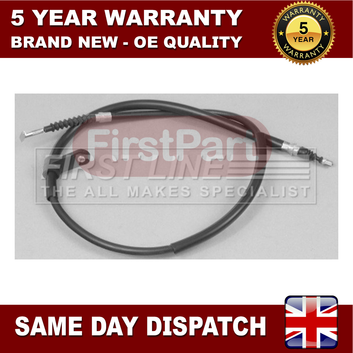 Fits Fiat Multipla 1.6 1.9 JTD FirstPart Rear Right Hand Brake Cable #2 ...