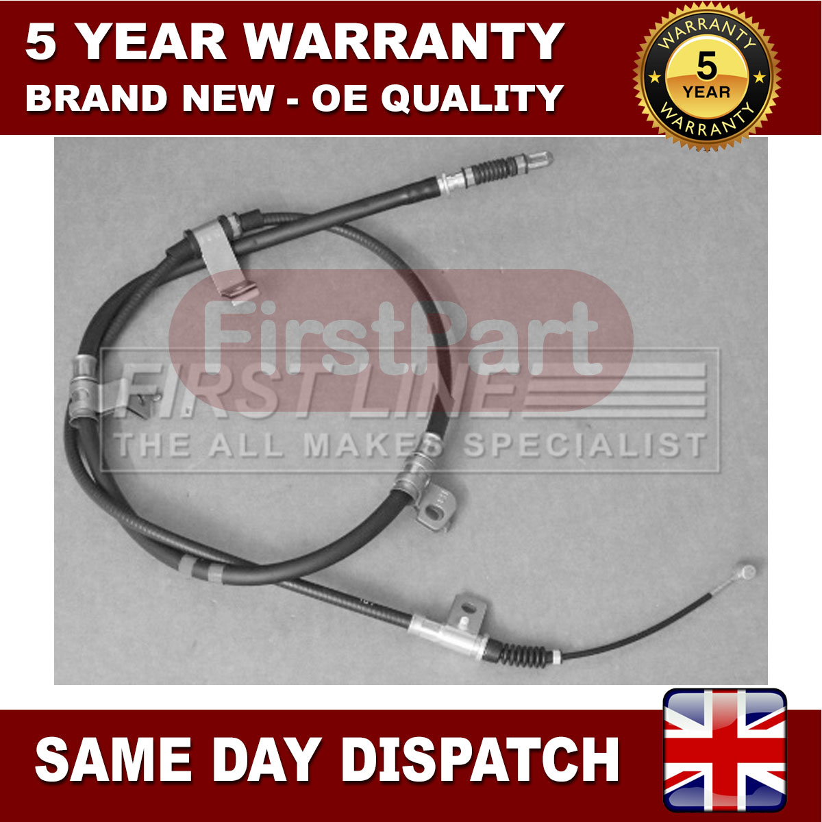 Fits Hyundai i800 2008- 2.5 CRDi FirstPart Left Hand Brake Cable #2 ...