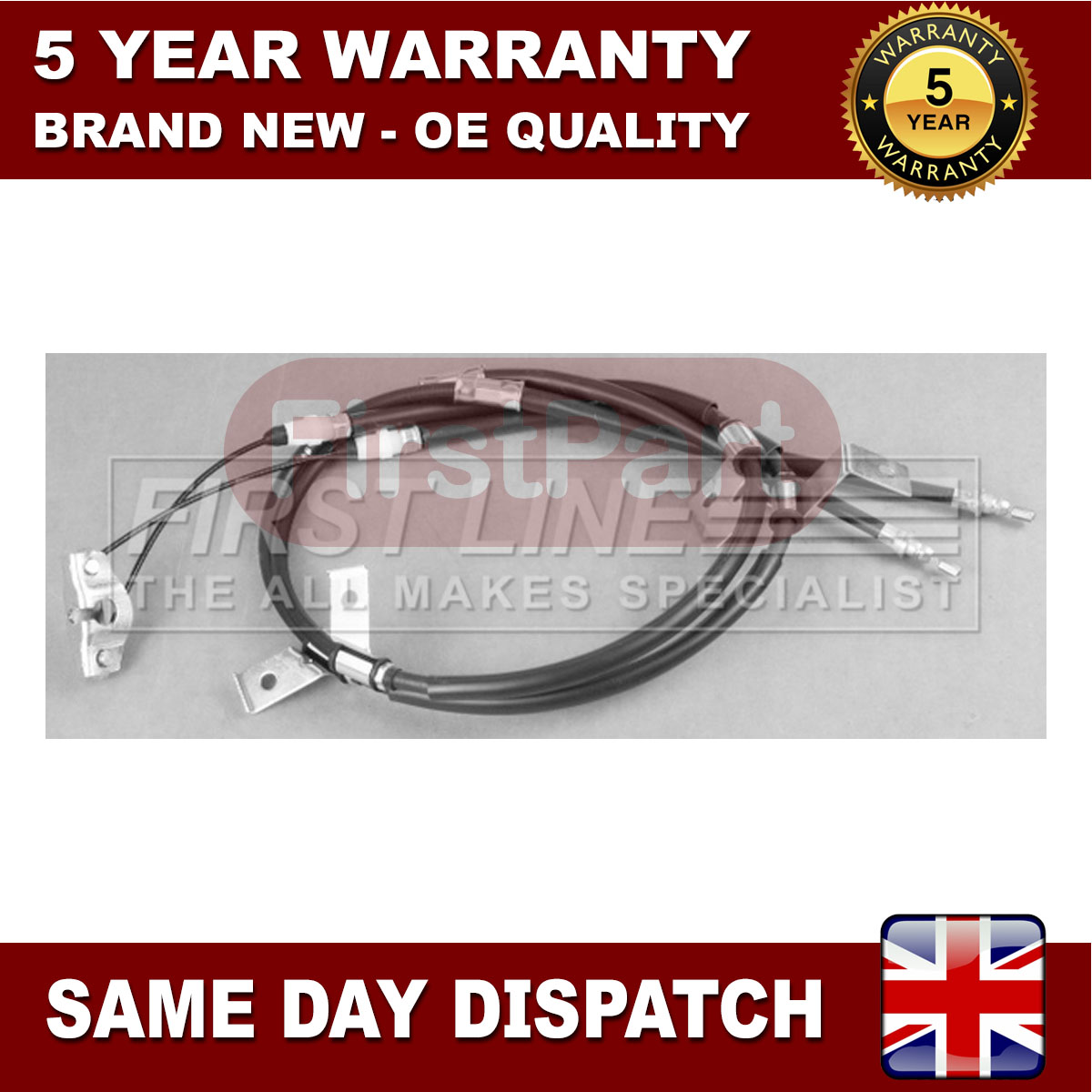Fits Vauxhall Adam 2012-2019 1.4 FirstPart Rear Hand Brake Cable 522116 ...