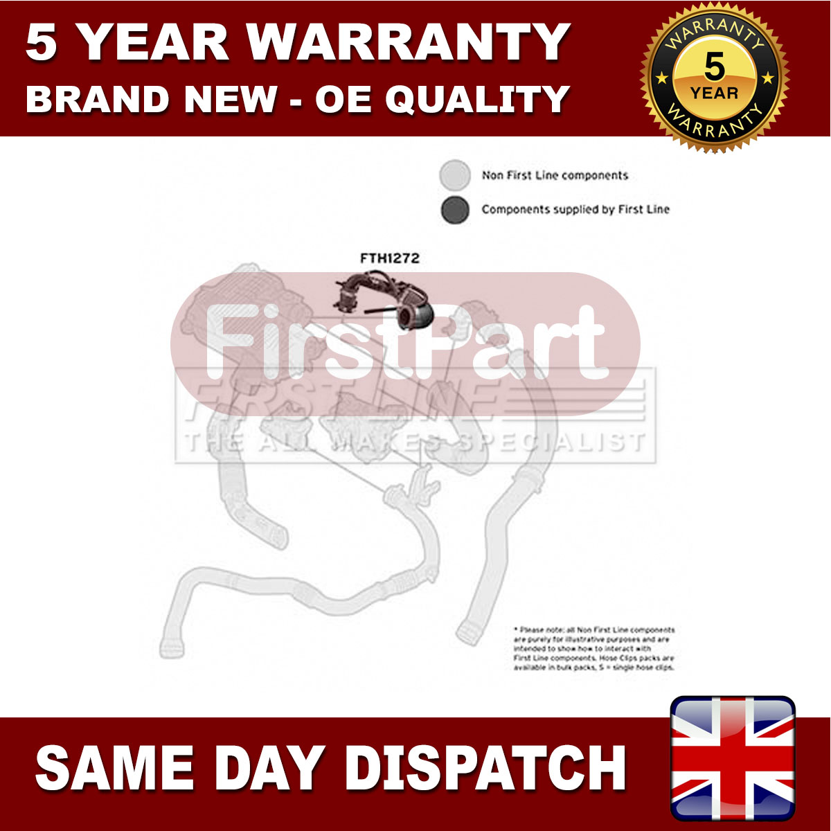 Fits Renault Clio 2001- Kangoo 2001- 1.5 dCi FirstPart Turbo Hose ...