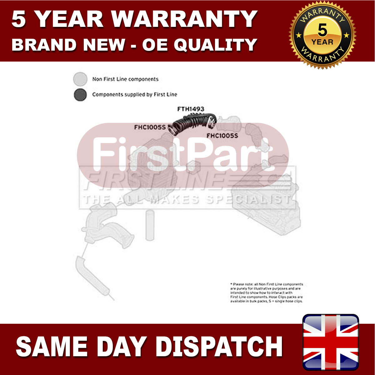 Fits Vauxhall Vectra 2.0 DTI 2.2 FirstPart Air Filter Intake Hose ...