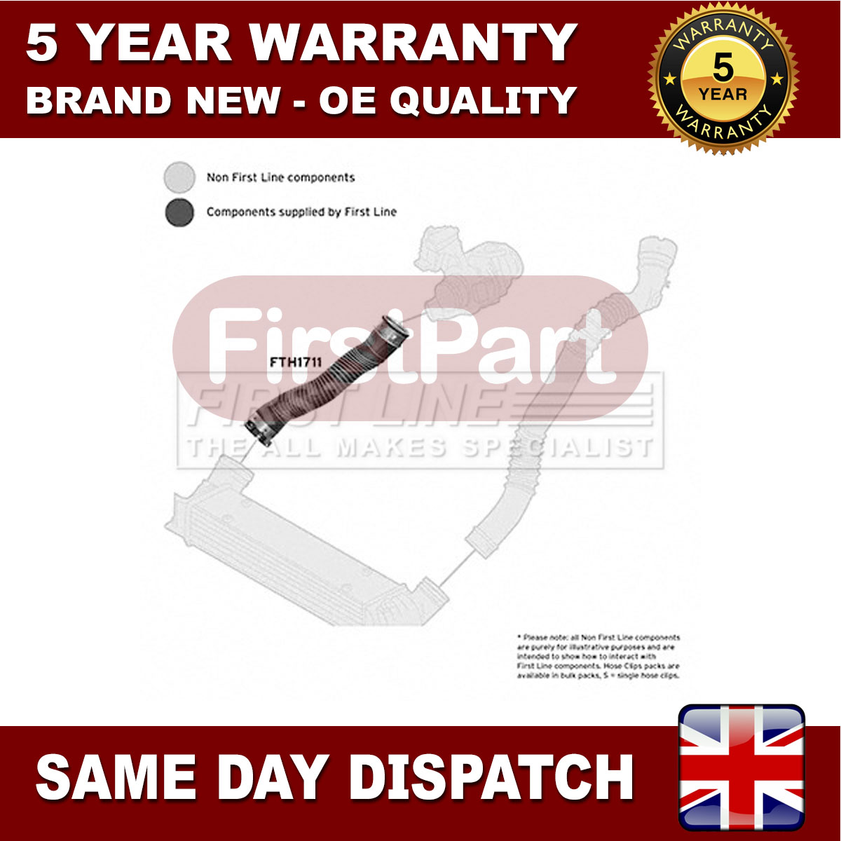 Fits BMW 3 Series 1 X1 2.0 D FirstPart Turbo Hose 11617823887 | eBay