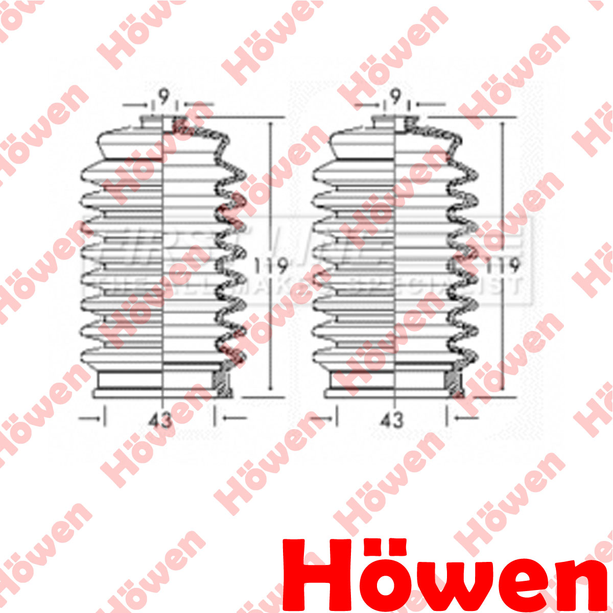 Fits Toyota Carina 1984-1992 1.6 2.0 D Steering Rack Boot Set Front ...