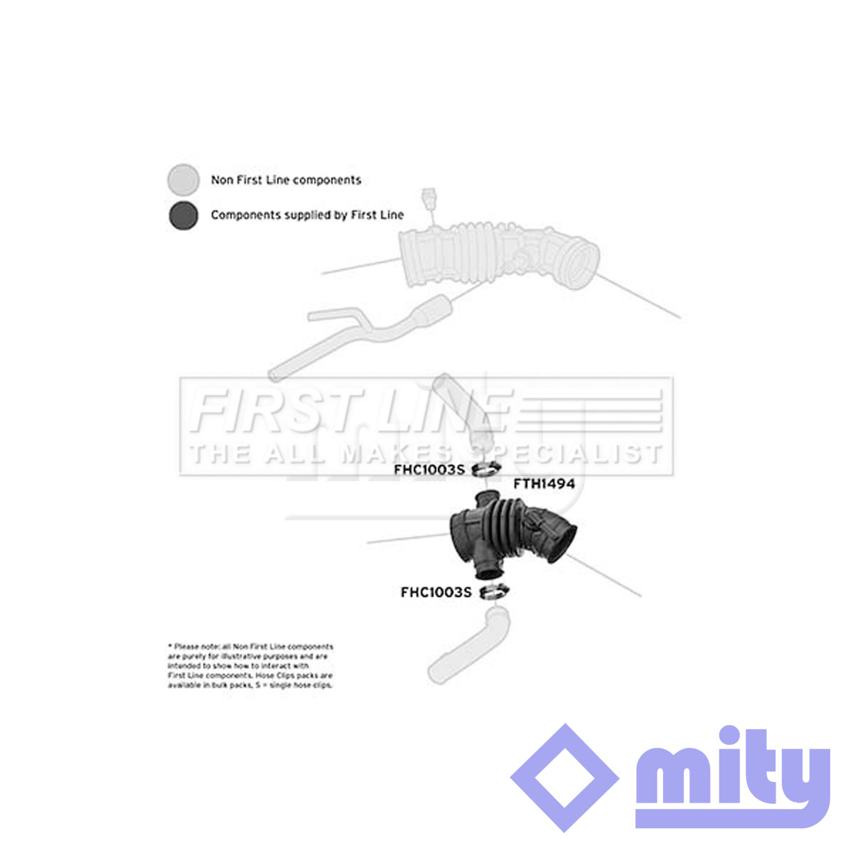 Fits Chevrolet Aveo 2008- 1.2 1.4 Air Filter Intake Hose Mity 96536714 ...