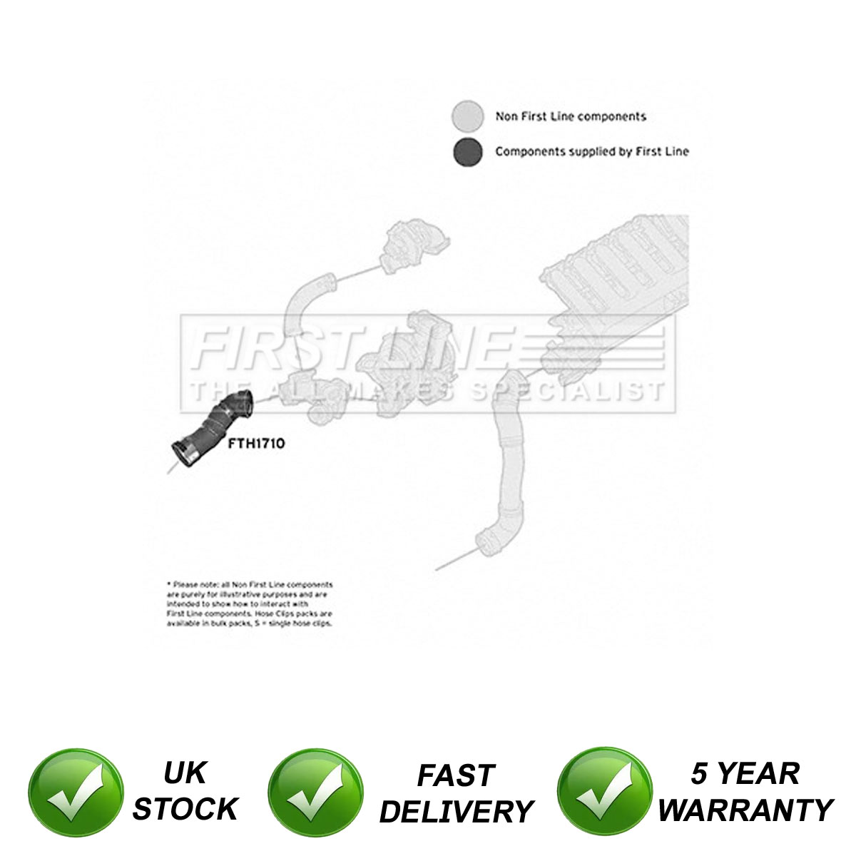 Turbo Hose SJR Fits BMW 5 Series 2004-2010 6 Series 2007-2010 3.0 D ...