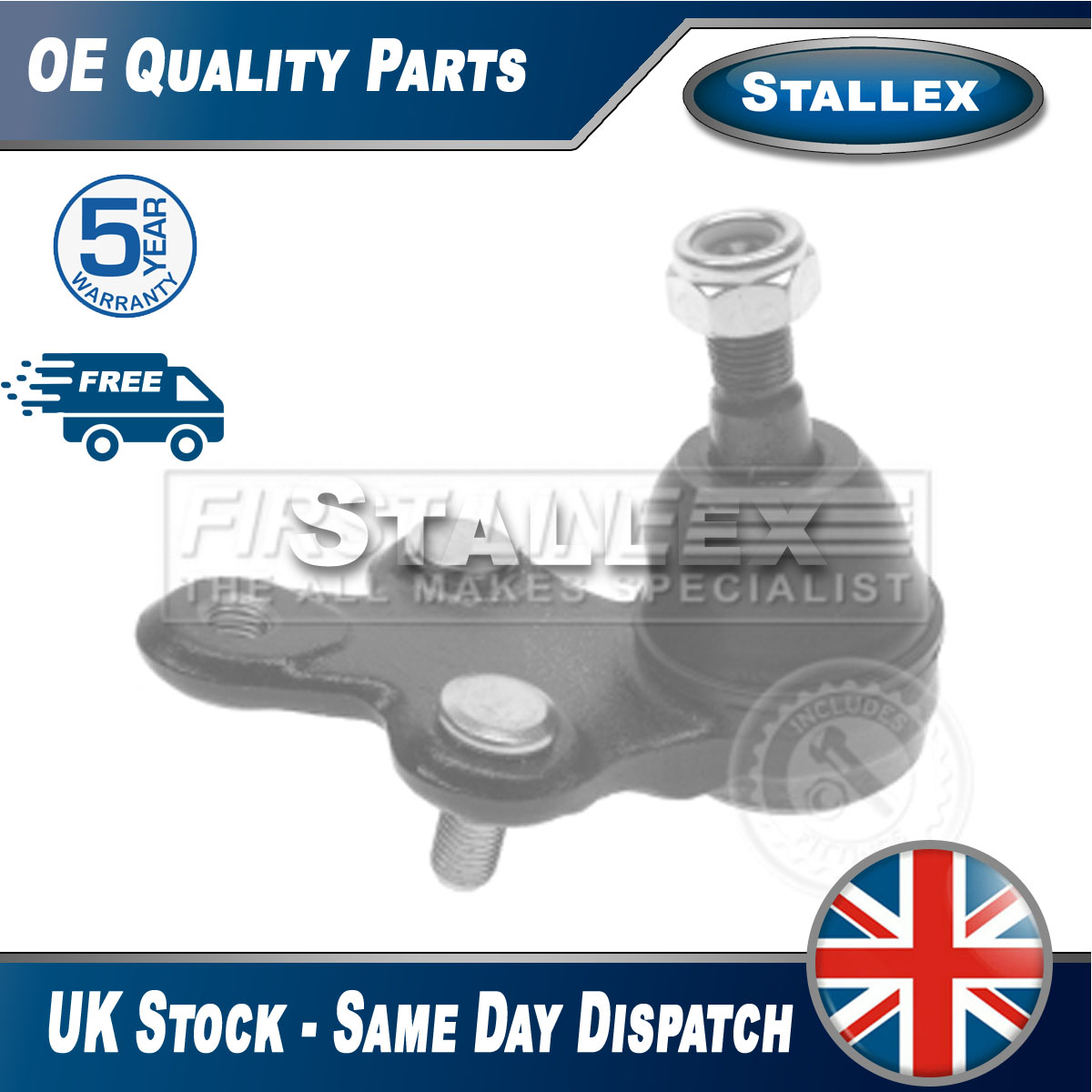 Fits Toyota Starlet 1.0 1.3 1.5 Ball Joint Front Right Lower Stallex ...
