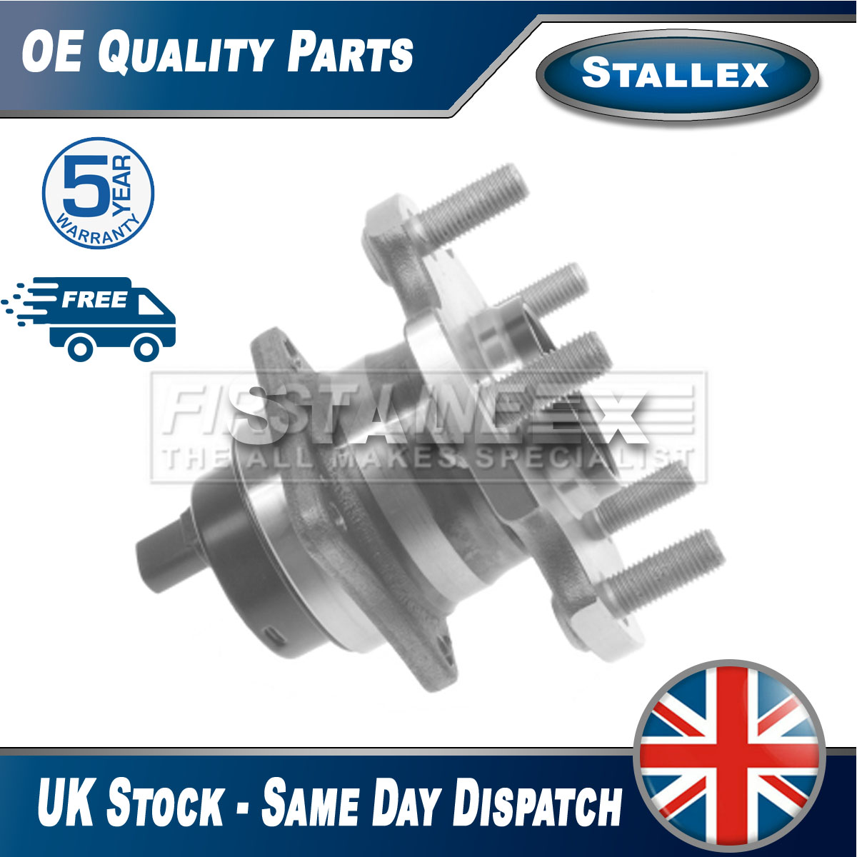 Fits Toyota Avensis 2005-2008 2.2 D Wheel Bearing Kit Rear Stallex ...