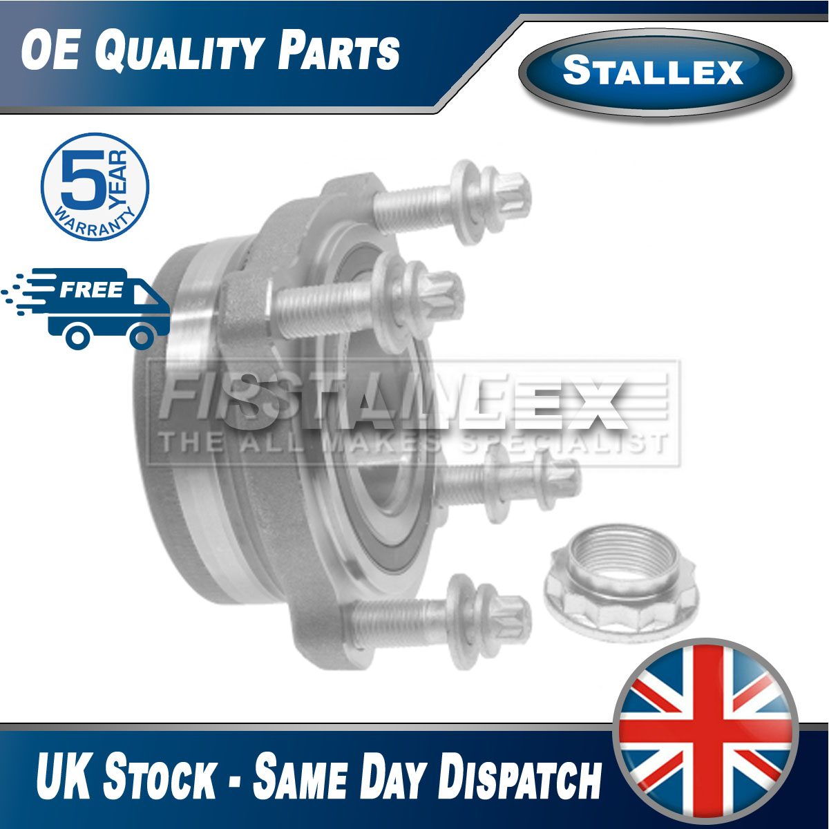 Fits BMW X5 X6 2.0 D 3.0 4.4 4.8 Wheel Bearing Kit Rear Stallex ...