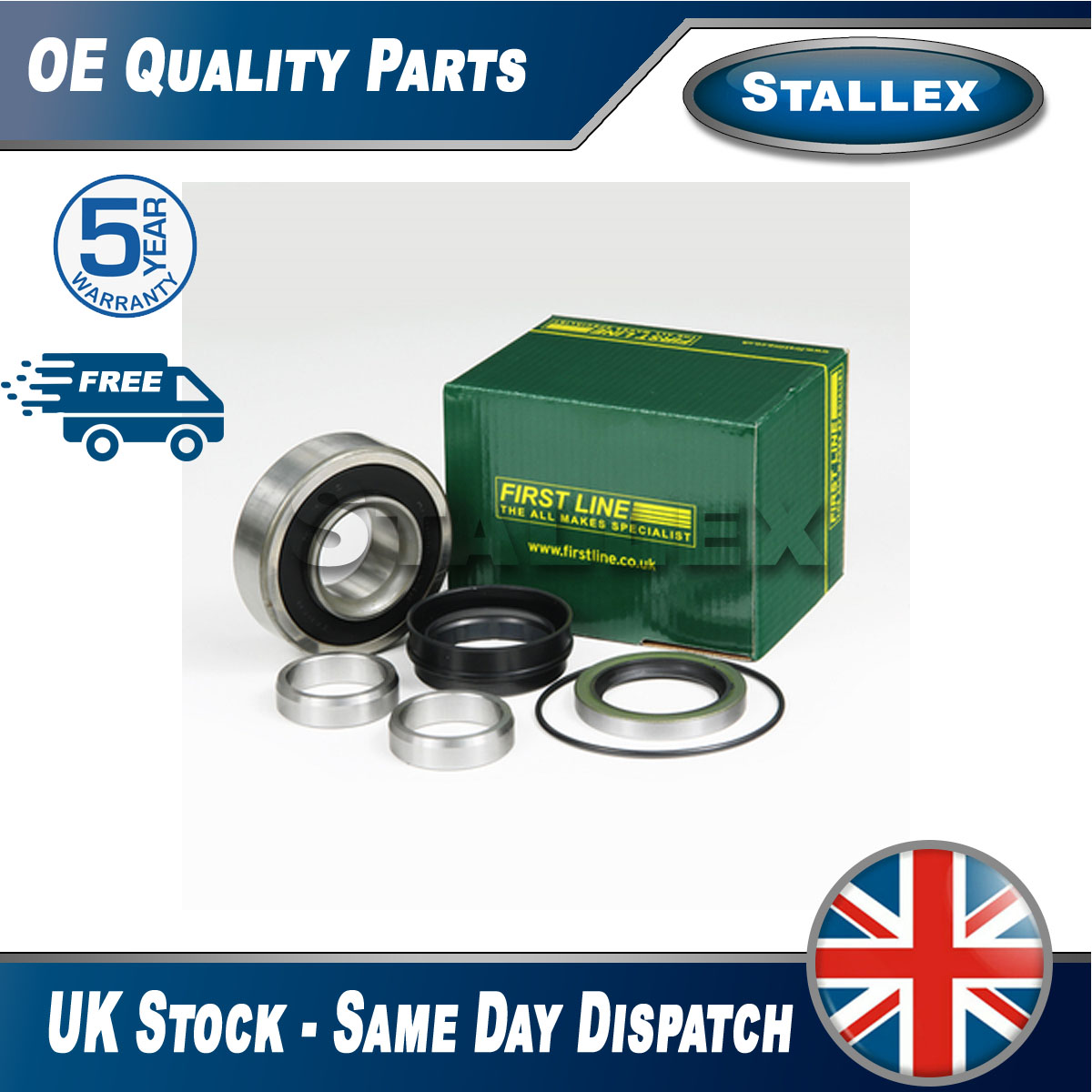 Fits Toyota HiAce 2005- 2.5 D 2.7 3.0 Wheel Bearing Kit Rear Stallex ...