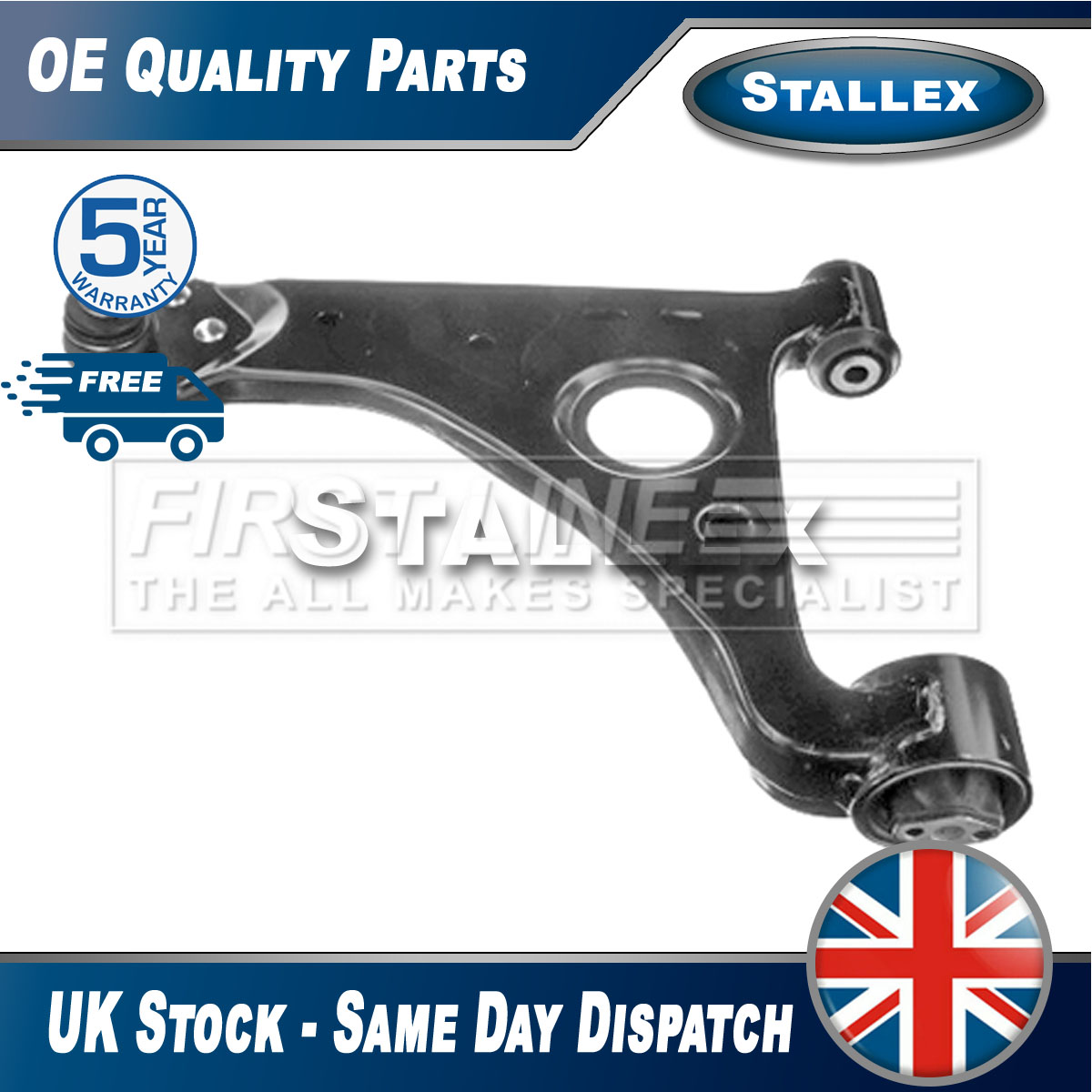 Fits Vauxhall Mokka 2012- Track Control Arm Front Left Lower Stallex ...