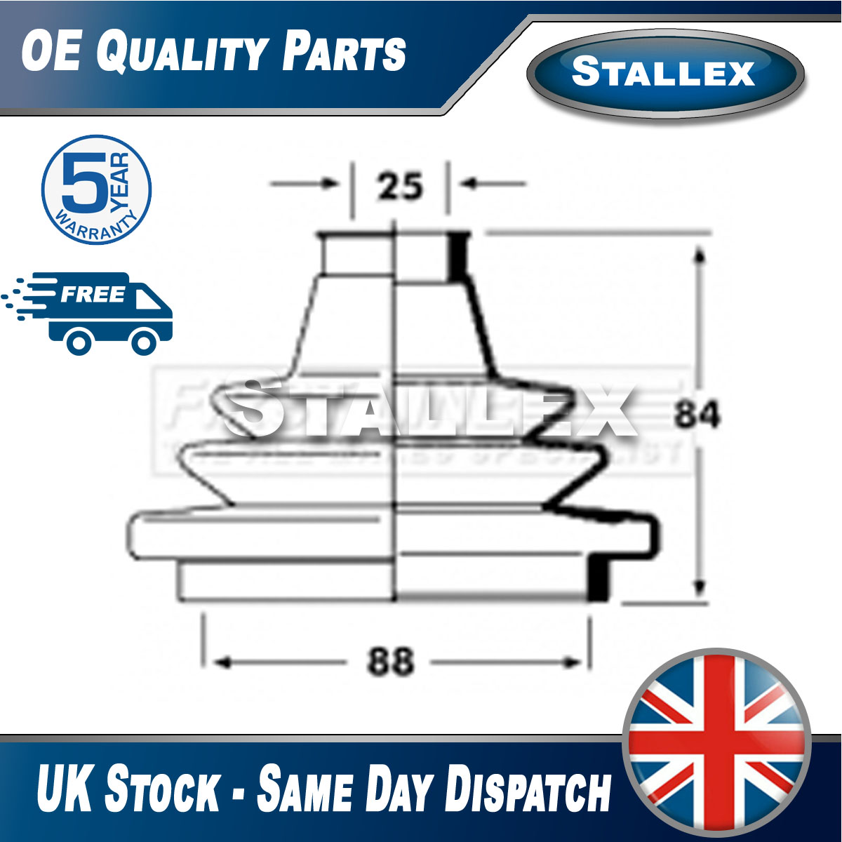 Fits Alfa Romeo 166 1998-2007 CV Joint Boot Set Front Outer Stallex ...