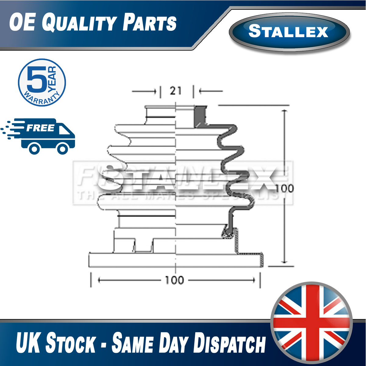 Fits VW Transporter 1967-1992 CV Joint Boot Set Front Rear Inner Outer ...