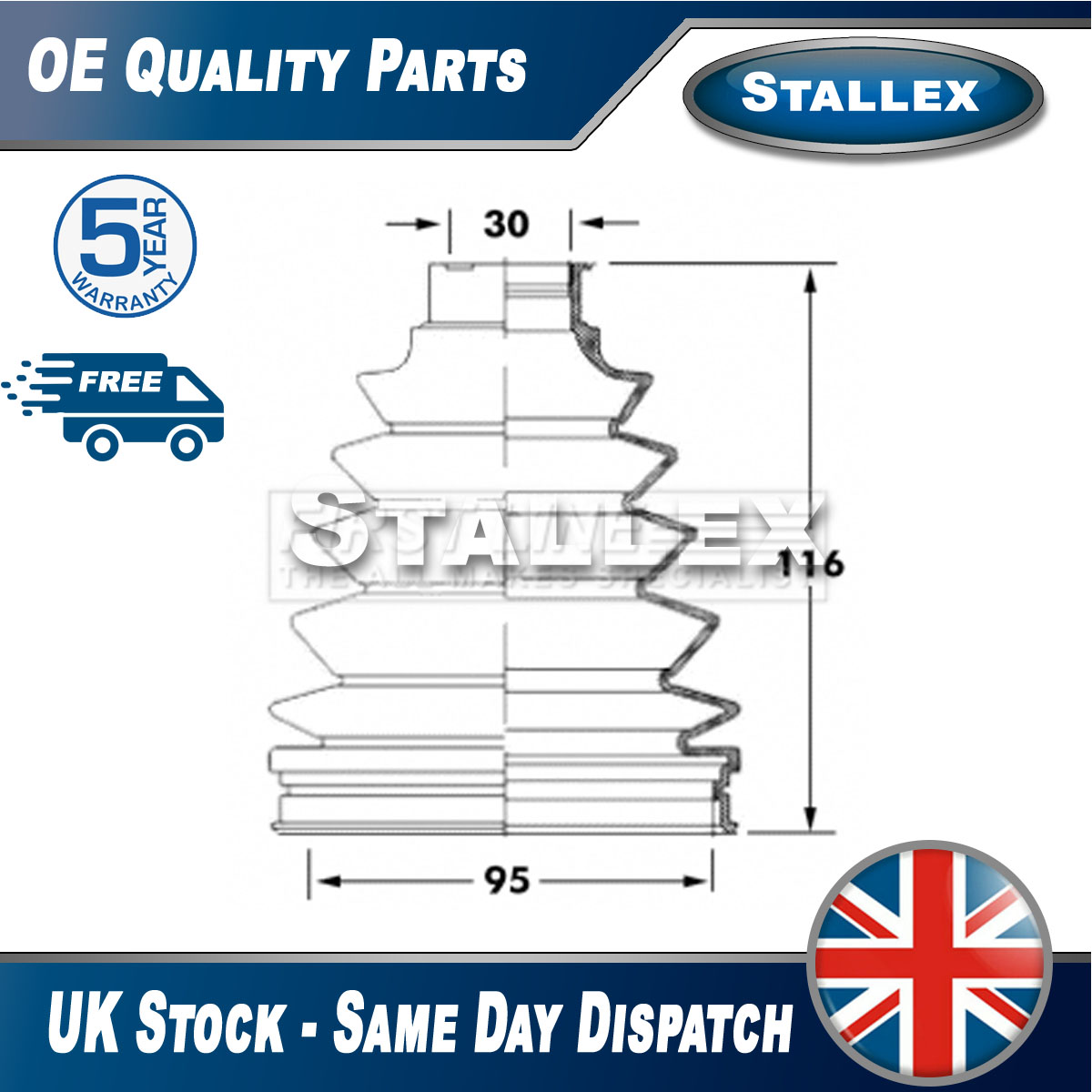 Fits Toyota Previa Estima Avensis CV Joint Boot Set Front Outer Stallex ...
