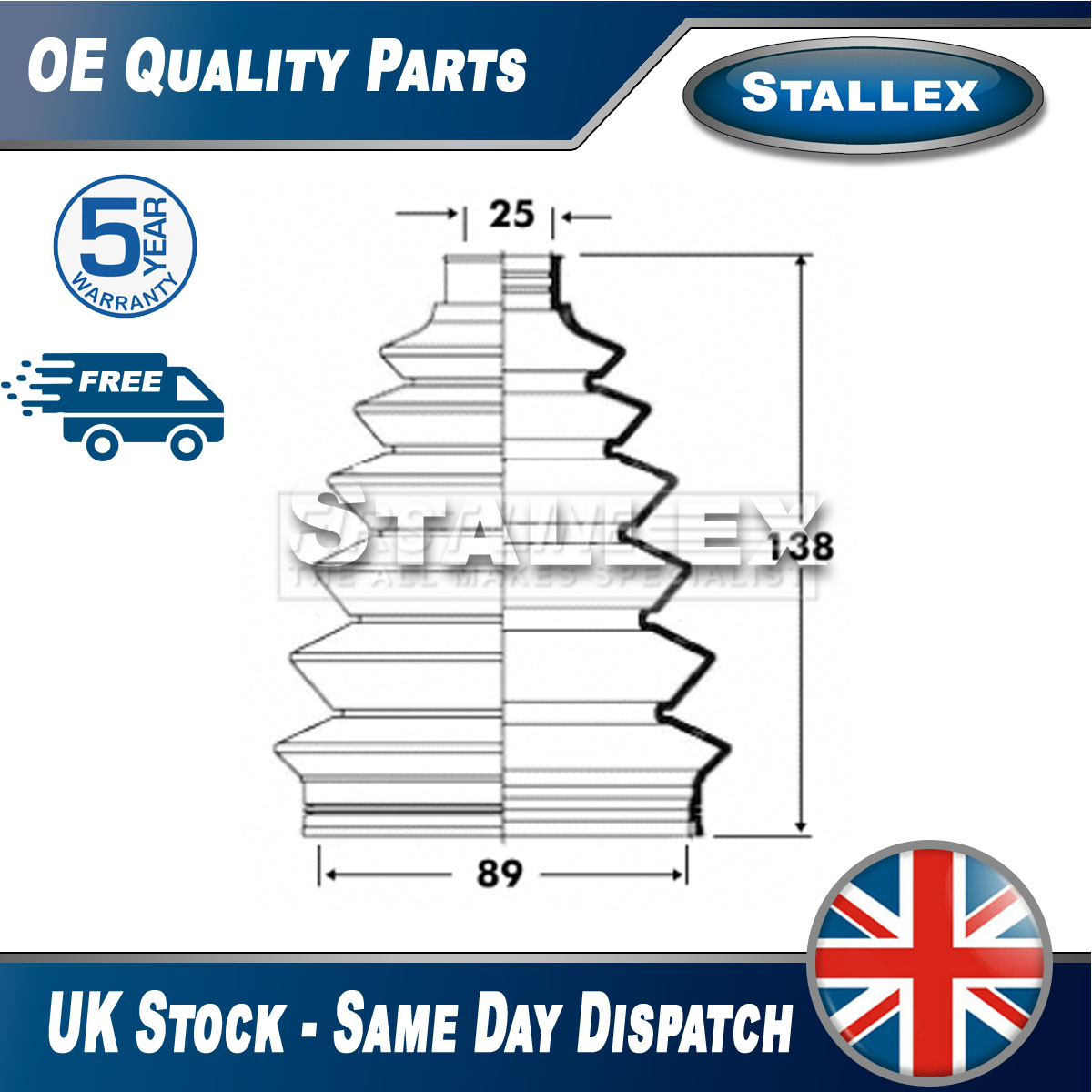 Fits Freelander 1.8 2.0 D TD4 2.5 CV Joint Boot Set Front Outer Stallex ...