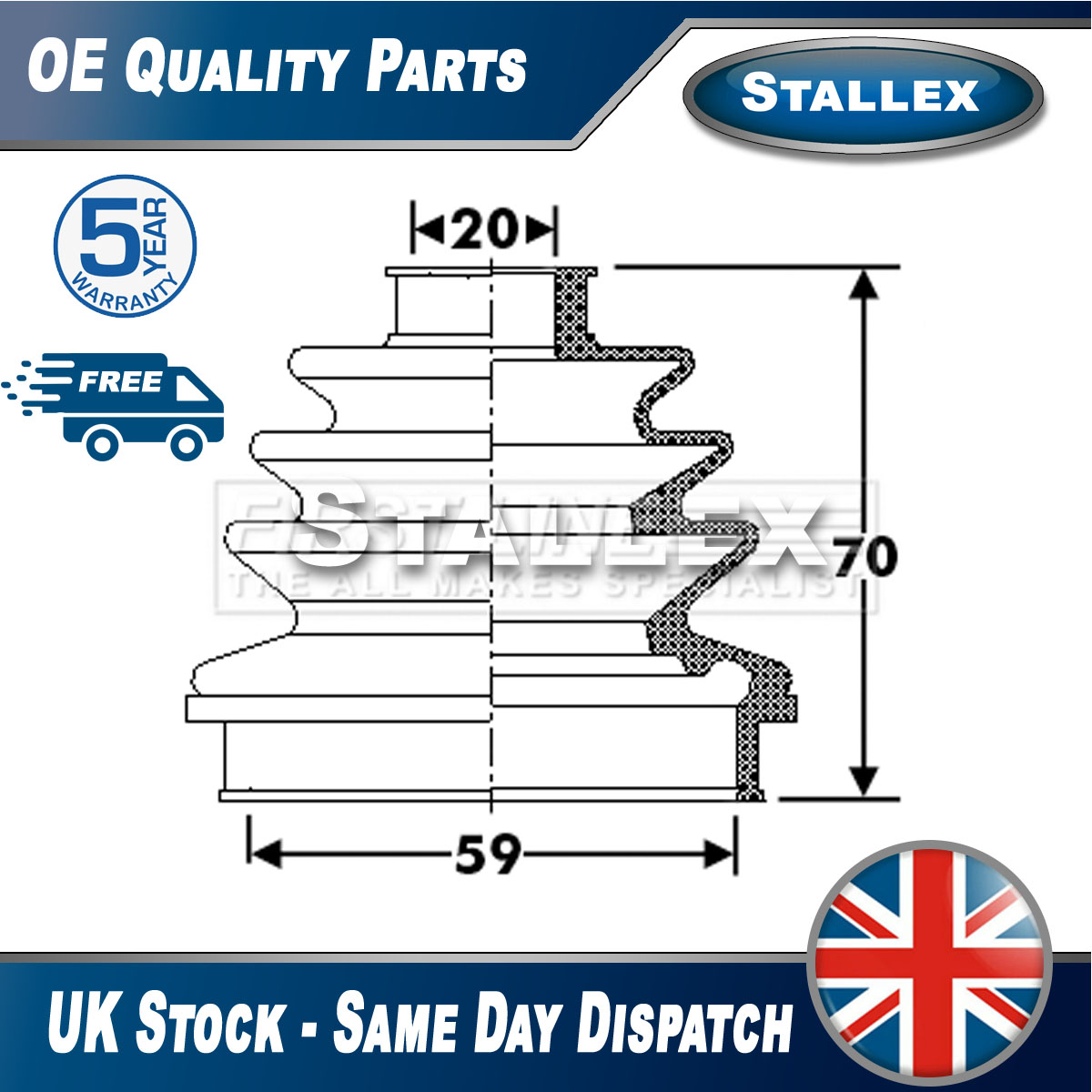 Fits Porsche 911 3.4 3.6 3.8 CV Joint Boot Set Front Outer Stallex ...