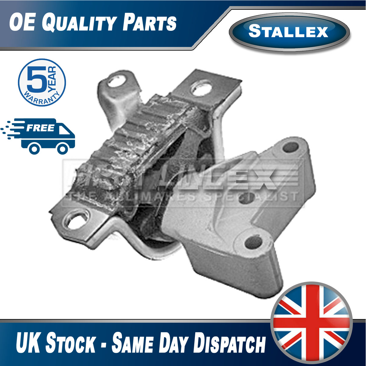 Fits Fiat 500 2007- Panda 2006- 1.4 Engine Mounting Front Stallex ...
