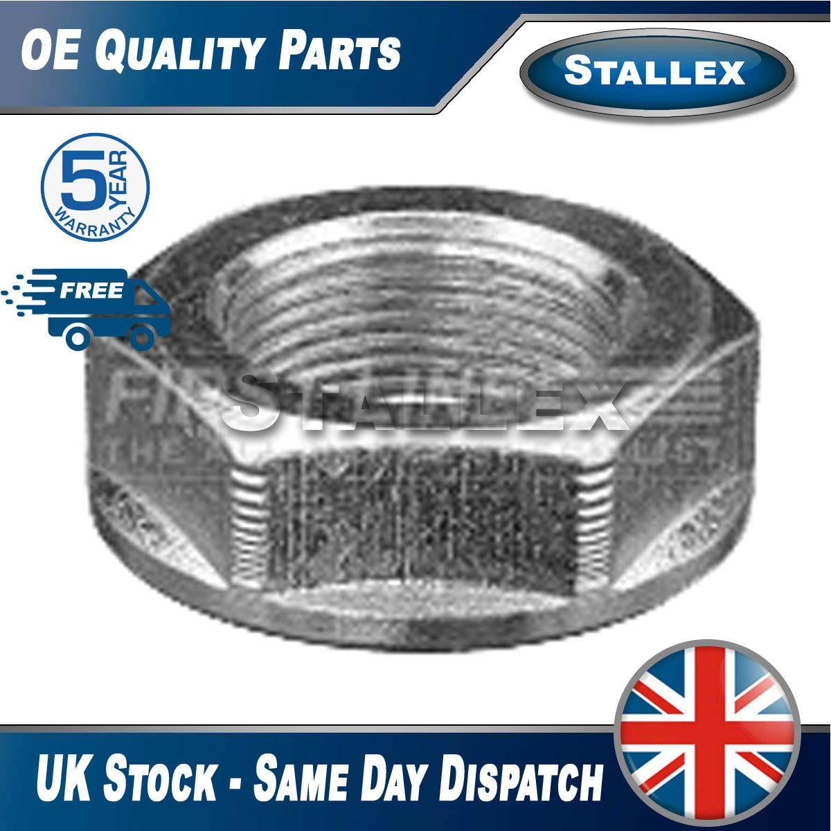 Adatto per Peugeot Citroen Stub Dado Asse Anteriore Posteriore Posteriore 329733