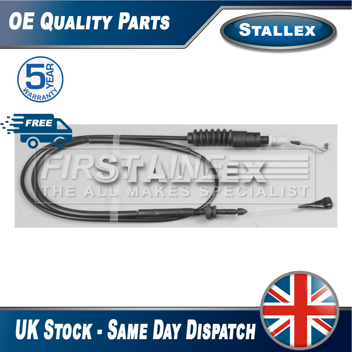 Adatto a VW Transporter 1990-1995 1.9 D cavo a farfalla acceleratore Stallex