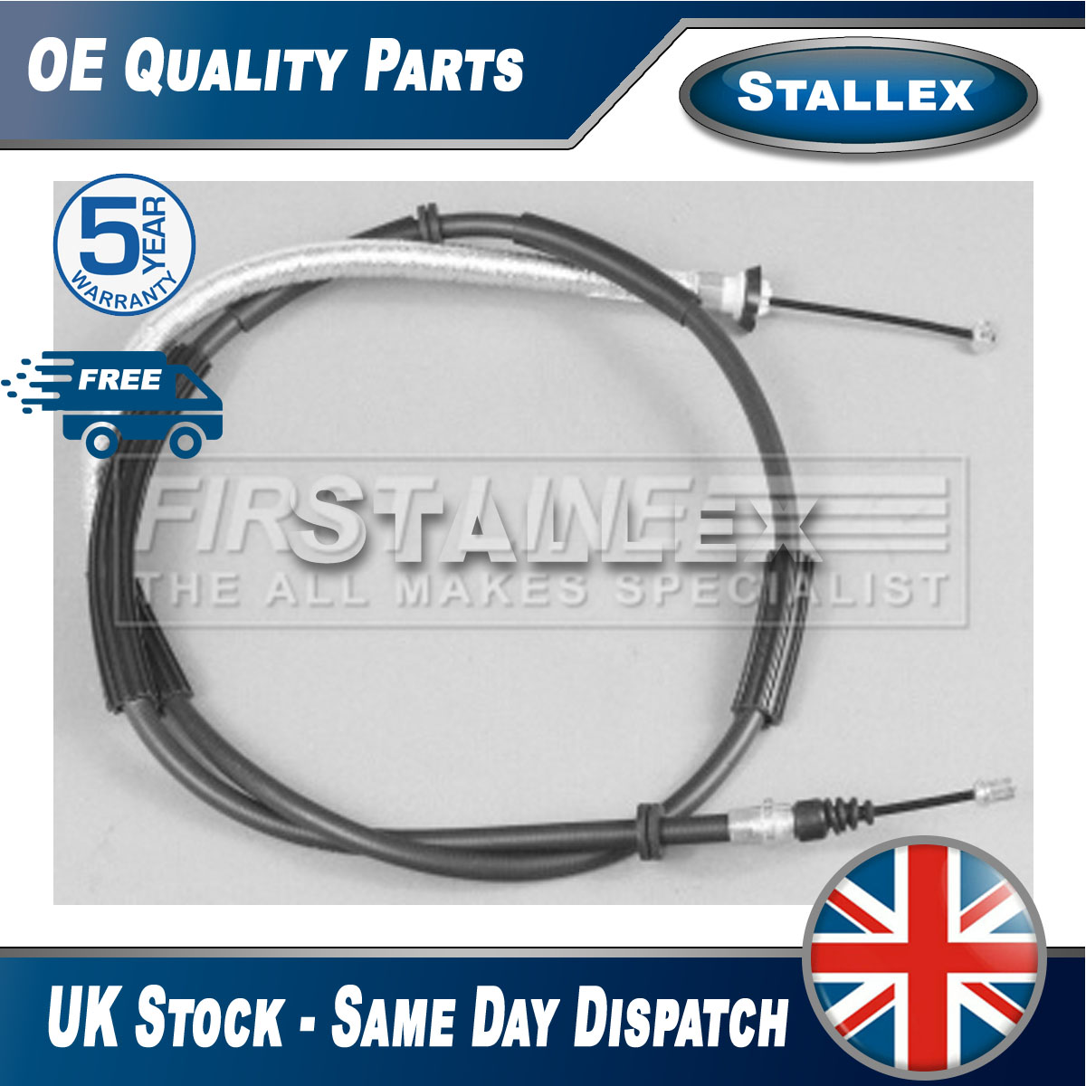 Fits Fiat Stilo 2001-2008 Hand Brake Cable Rear Right Stallex 46819336 ...