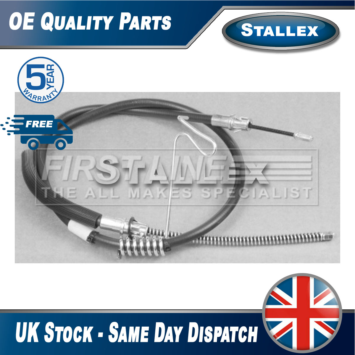 Fits Ford Transit 2.3 2.4 TD 2.5 dCi Hand Brake Cable Right Stallex #2 ...